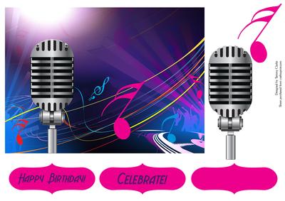 Singin' Loud Music Card Topper - CUP524871_1873 | Craftsuprint