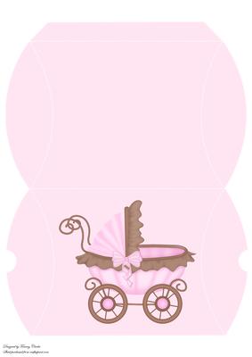Pink Baby Pram Pillow Box - CUP537316_1873 | Craftsuprint