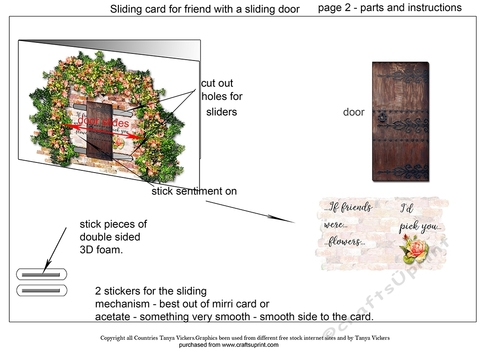 Sliding card with a door for a friend - CUP917038_94597 | Craftsuprint
