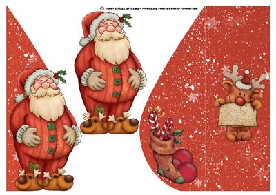 Jolly Santa Teardrop Greeting Card - CUP260354_1446 | Craftsuprint