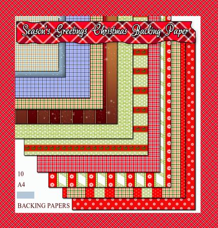 10 Christmas Backing Papers - CUP263781_1446 | Craftsuprint