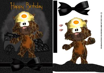 Mining Birthday Greeting Card Front - CUP298203_1446 | Craftsuprint