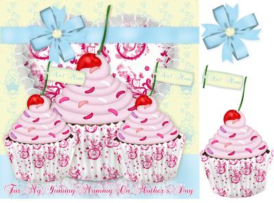 Yummy Mummy Mother's Day Cupcake Card - CUP303329_1446 | Craftsuprint
