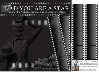 Film Strip Father's Day Greeting Card Front - CUP304755_1446 | Craftsuprint