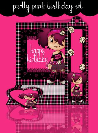 Pretty Punk Birthday Card Kit - CUP315487_1446 | Craftsuprint