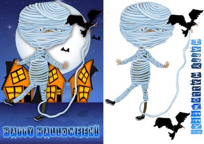 Fun Mummy Dress Up Halloween Quick Card - CUP360922_1446 | Craftsuprint