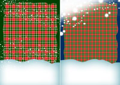Two Plaid Winter Backgrounds with Snow - CUP380162_1446 | Craftsuprint