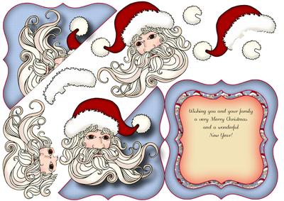 Santa Christmas Over the Edge Card - CUP381480_1446 | Craftsuprint