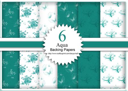 6 Aquatic Backing Papers, Flowers & Butterflies - CUP394074_1446 ...