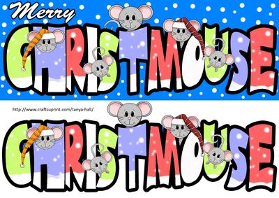 Merry Christmouse Large Dl Fun Holiday Card - CUP441714_1446 | Craftsuprint