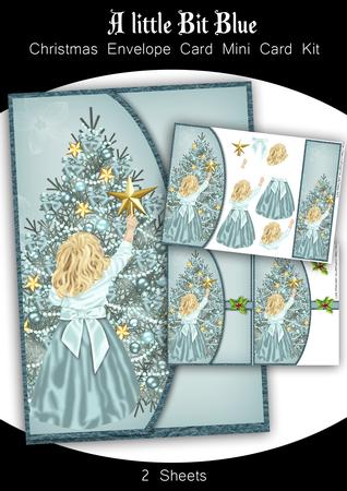 A Little Bit Blue Christmas Envelope Card Mini Kit - CUP466020_1446 ...