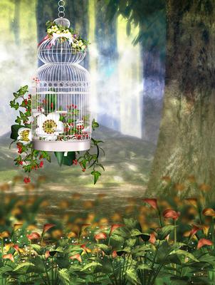 Fantasy Bird Cage Background 5 - CUP494961_1446 | Craftsuprint
