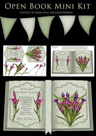 Lily Open Book Floral Mini Kit - CUP518571_1446 | Craftsuprint