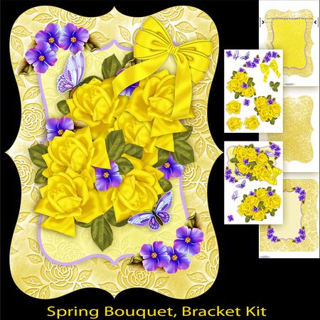 Spring Bouquet Floral Bracket Card Kit - CUP531576_1446 | Craftsuprint
