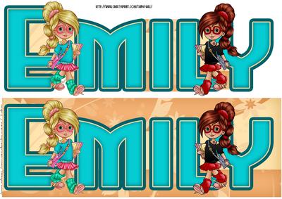 Emily Birthday Long Dl Card with Cute Girls - CUP532819_1446 | Craftsuprint