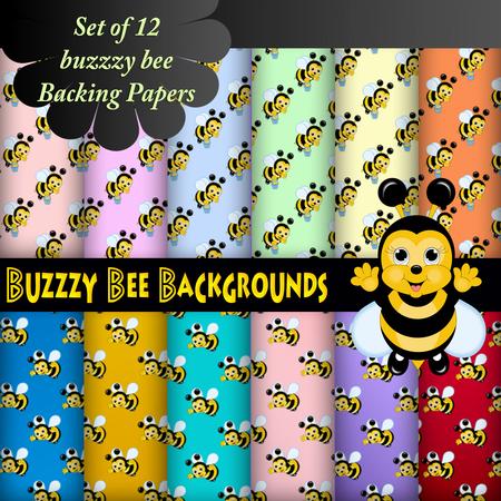 12 x Buzzy Bee Backgrounds - CUP534928_1446 | Craftsuprint