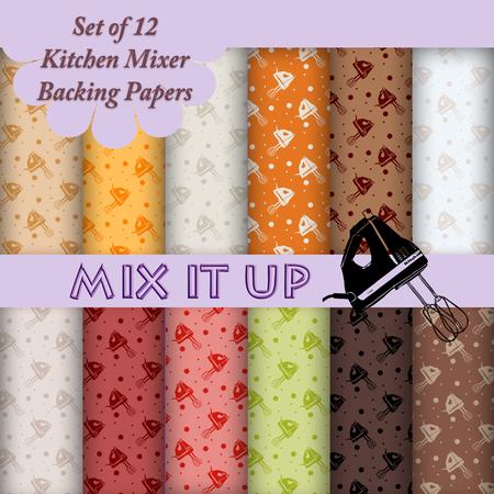 Mix It Up 12 Kitchen Mixers, Backgrounds - CUP536697_1446 | Craftsuprint