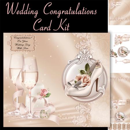 Wedding Congratulations Card Kit - CUP549611_1446 | Craftsuprint