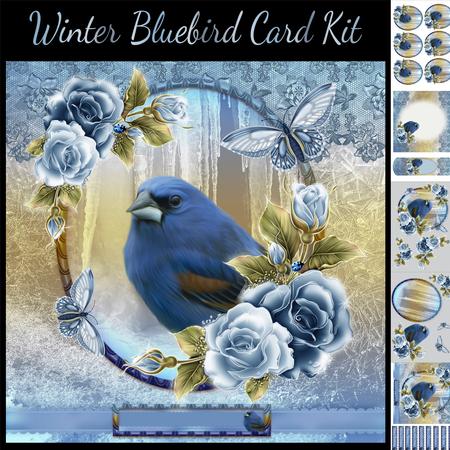 Winter Bluebird Christmas Card Kit - CUP559194_1446 | Craftsuprint