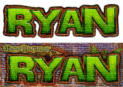 Ryan Urban Graffiti Wall Art Birthday Card - CUP565601_1446 | Craftsuprint