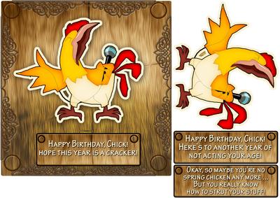 Chicken Birthday Quick Card - CUP573484_1446 | Craftsuprint