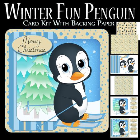 Penguin Fun Christmas Card Kit with Box - CUP575377_1446 | Craftsuprint