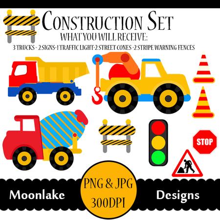 Roadworks Construction Set Clip Art Cu4cu - CUP584098_1446 | Craftsuprint