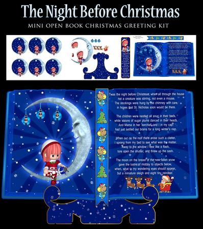 Open Book Night Before Christmas Mini Kit - CUP586382_1446 | Craftsuprint