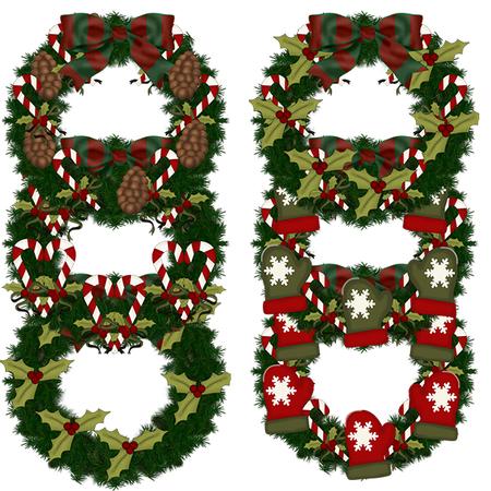 Christmas Clipart Holiday Wreaths - CUP646456_1446 | Craftsuprint