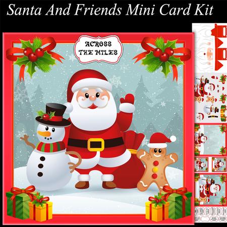 Santa and Friends Mini Card Kit with Box - CUP653743_1446 | Craftsuprint