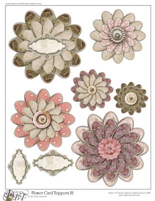Floral Card Toppers Iii - CUP560768_1966 | Craftsuprint