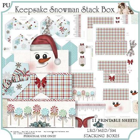 Keepsake Snowman Stacking Box Kit - CUP586500_1966 | Craftsuprint