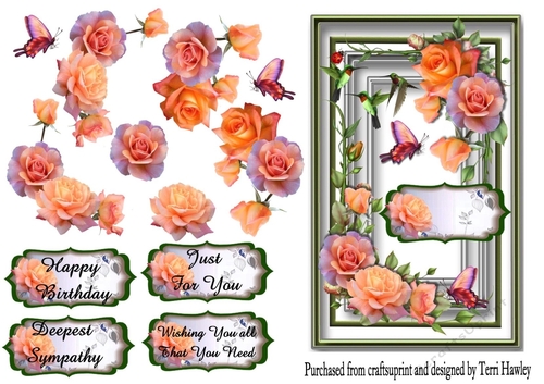 wishing you all that you need with roses - CUP1190360_906 | Craftsuprint