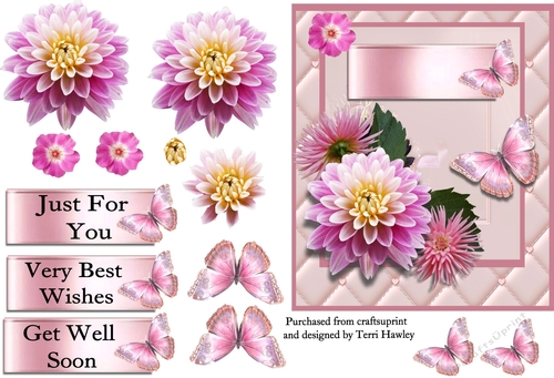 Just for you pink dahlia - CUP1213496_906 | Craftsuprint