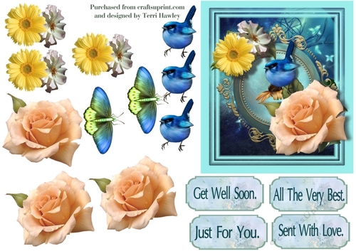 sent with love with flowers - CUP1285326_906 | Craftsuprint