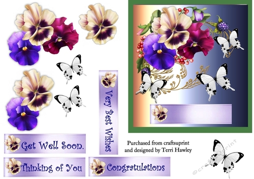 pretty pansies - CUP1292233_906 | Craftsuprint