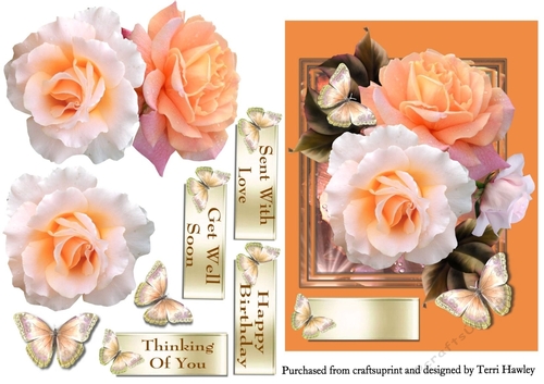thinking of you with roses - CUP1352895_906 | Craftsuprint