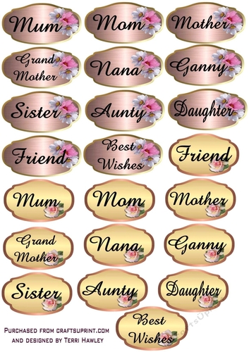 female labels for cards - CUP882238_906 | Craftsuprint