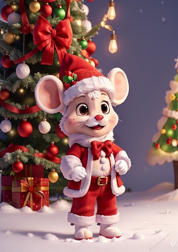 Christmas Mouse - CUP1258683_124286 | Craftsuprint