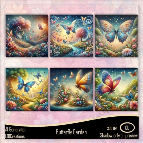 Butterfly Garden BG - CUP1313912_124286 | Craftsuprint