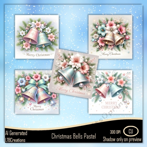 Christmas Bells Pastel - CUP1336973_124286 | Craftsuprint