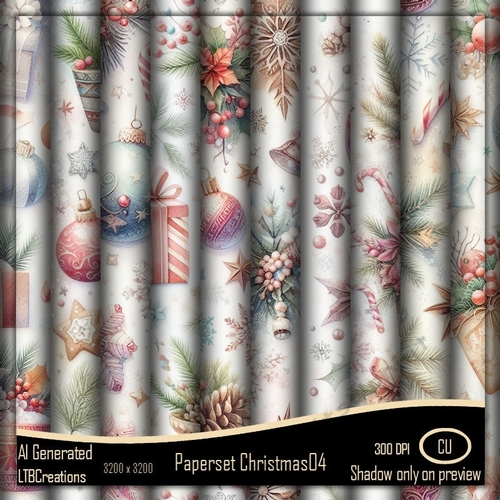 Paperset Christmas04 - CUP1348112_124286 | Craftsuprint