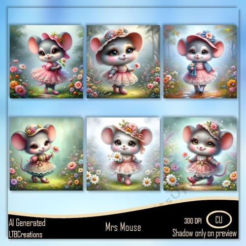 Mrs Mouse - CUP1348249_124286 | Craftsuprint