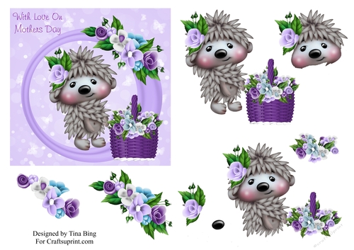 Hedgehog Mothers day - CUP1029246_2738 | Craftsuprint