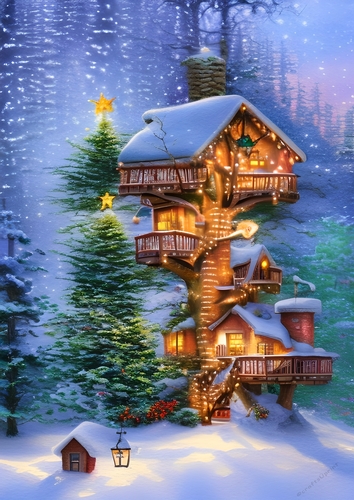 3 floor tree house - CUP1191222_2738 | Craftsuprint