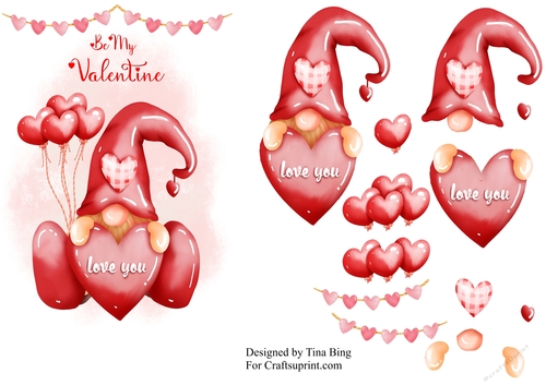 Valentine Gnome - CUP1193133_2738 | Craftsuprint