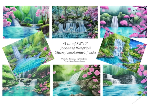 Japanese waterfalls set 1 - CUP1195370_2738 | Craftsuprint