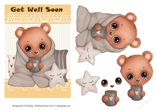 Get well bear - CUP1212904_2738 | Craftsuprint