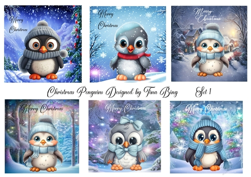 Christmas Penguins set1 - CUP1221355_2738 | Craftsuprint