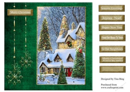 Framed Christmas scene 1 - CUP1250193_2738 | Craftsuprint